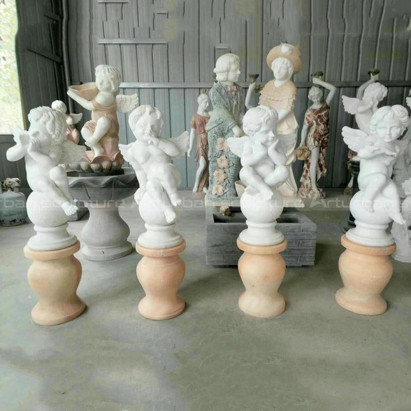 Stone Cherub Garden Statue