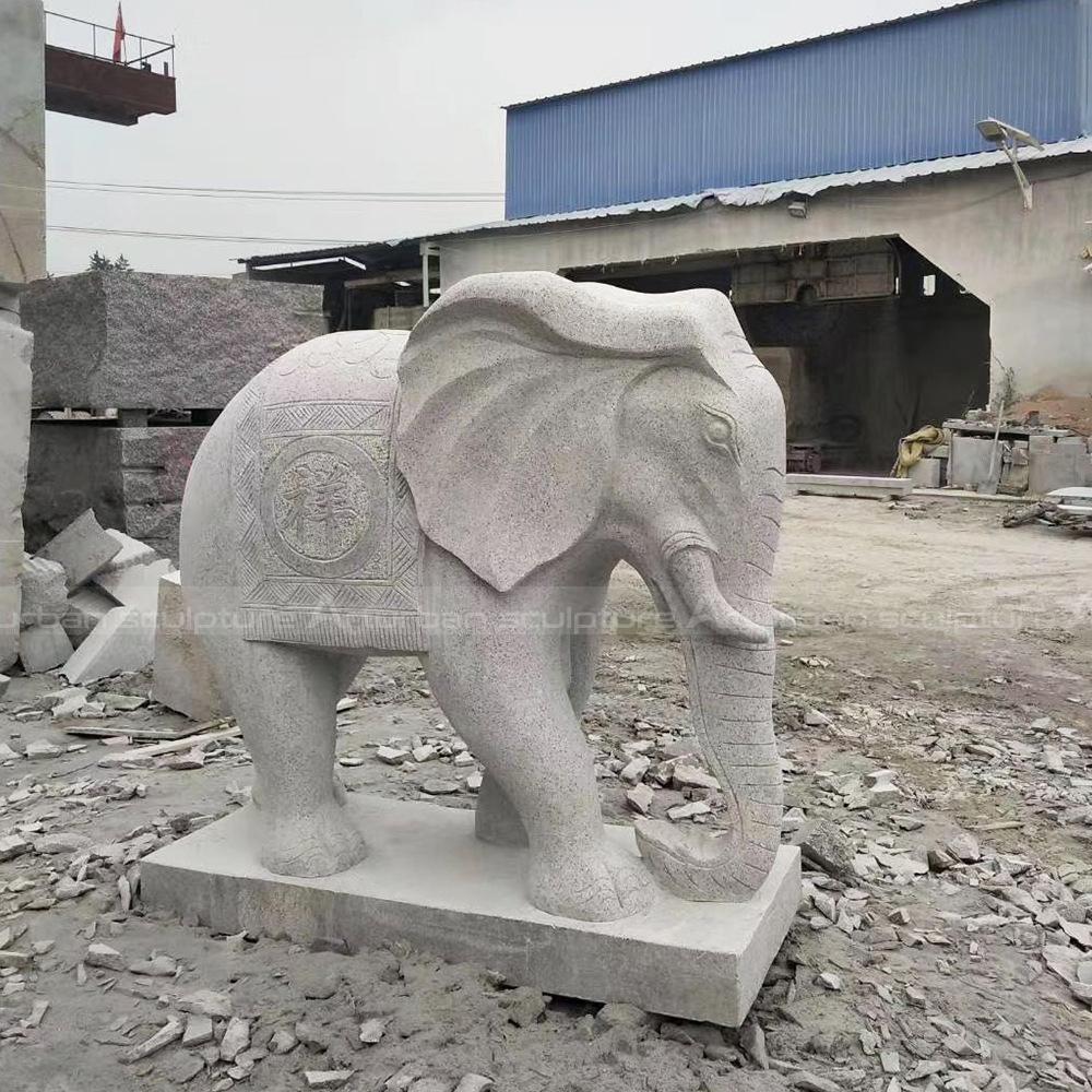 Large Stone Elephant Statue at Paula Silber blog