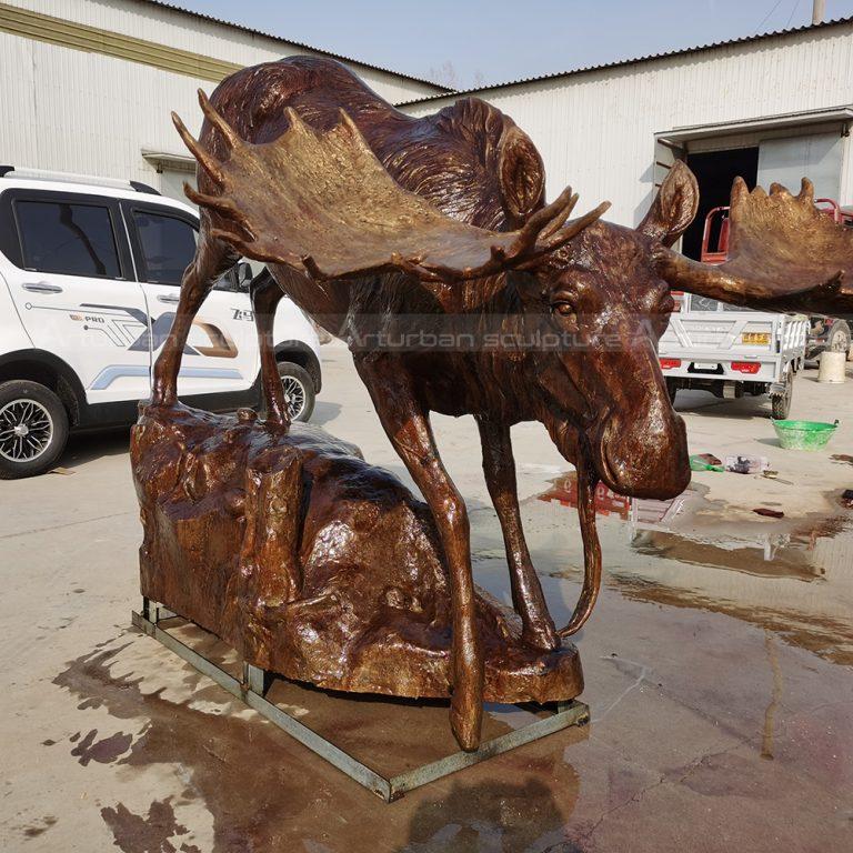Life Size Moose Sculpture