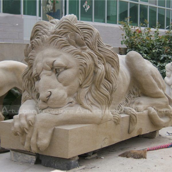 Stone Lions for Garden