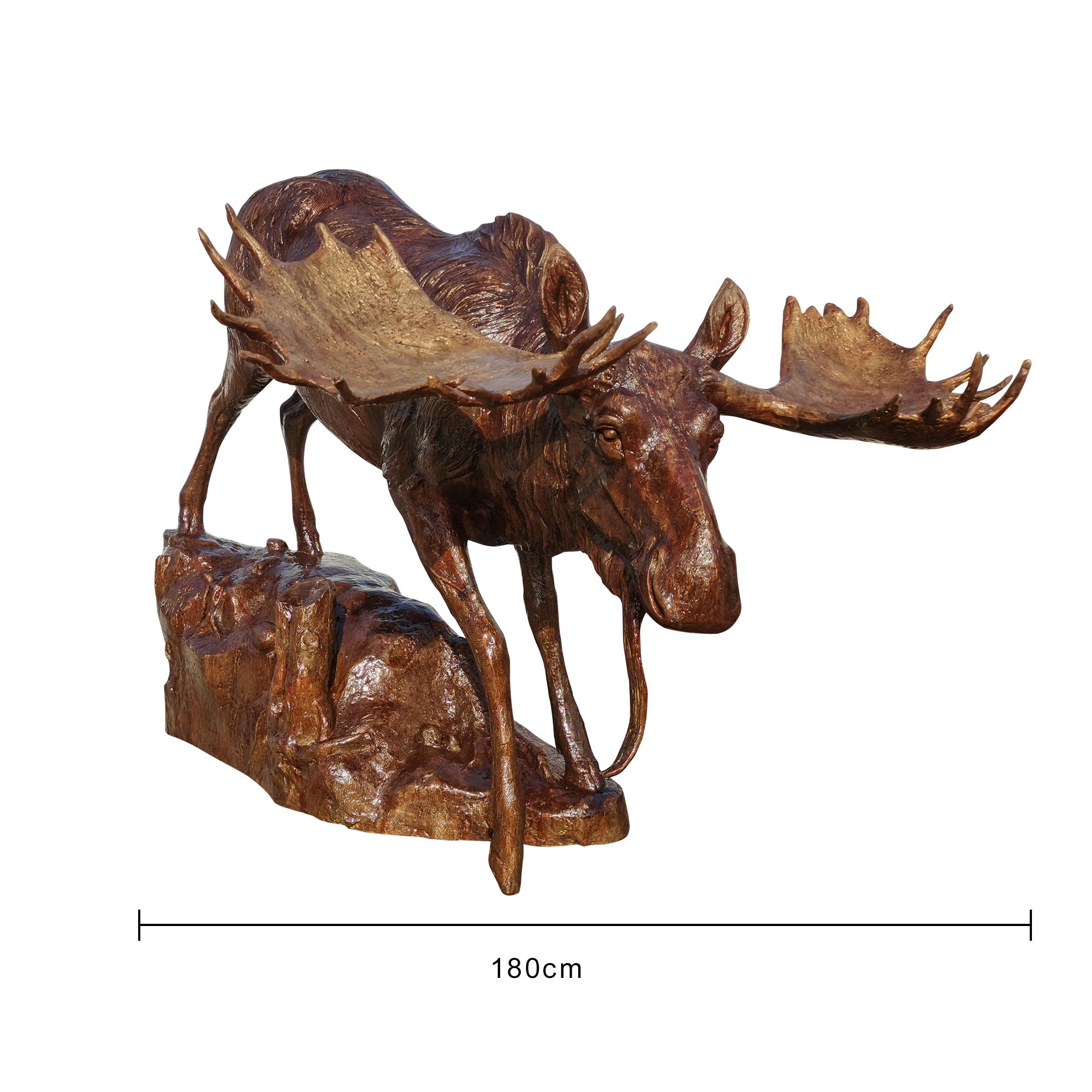 Brass Moose Sculpture