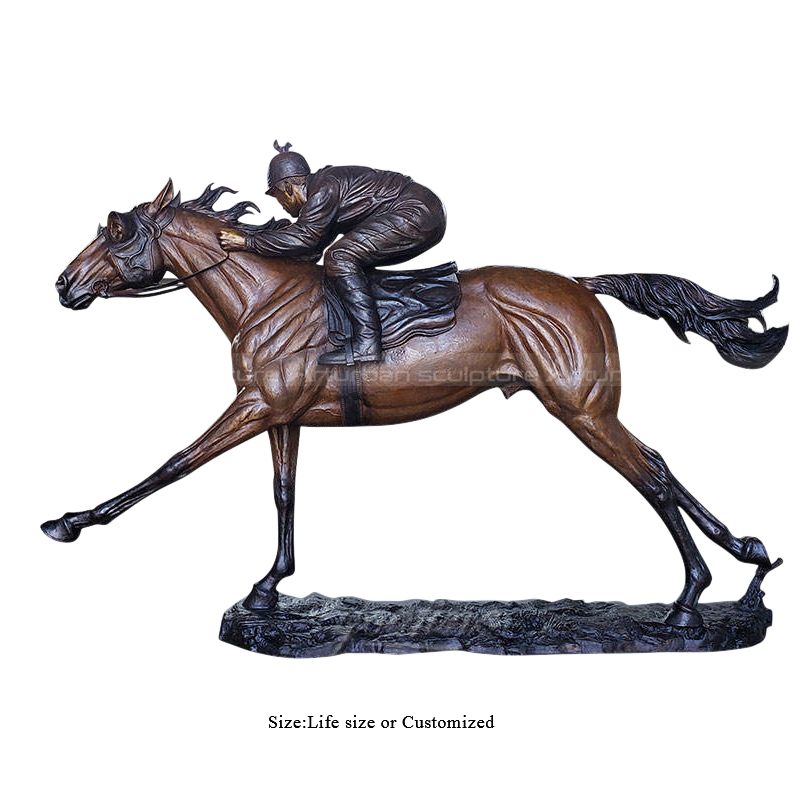 Horse and Jockey Statue
