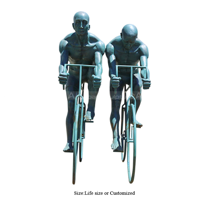 Bronze Cycling Statue