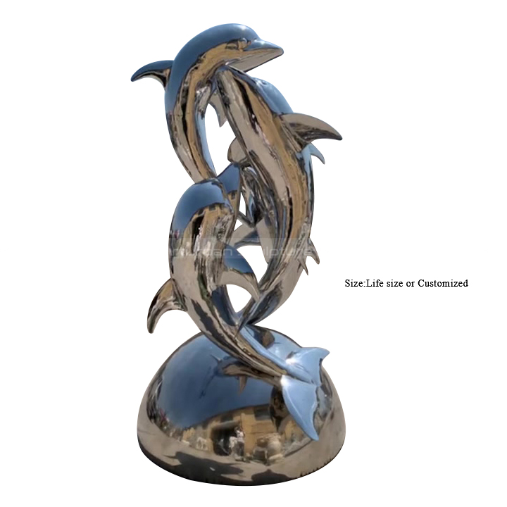 Dolphin Water Fountain Statues