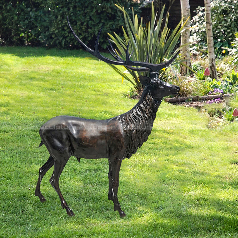 Life Size Bronze Stag Statue