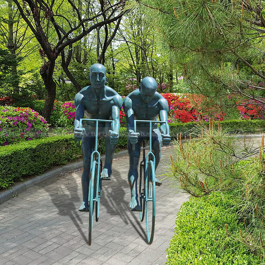 Bronze Cycling Statue