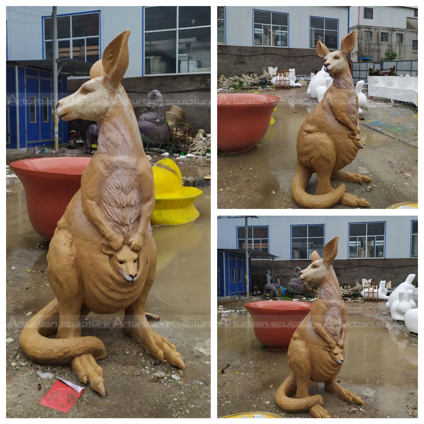 Kangaroo Garden Sculpture