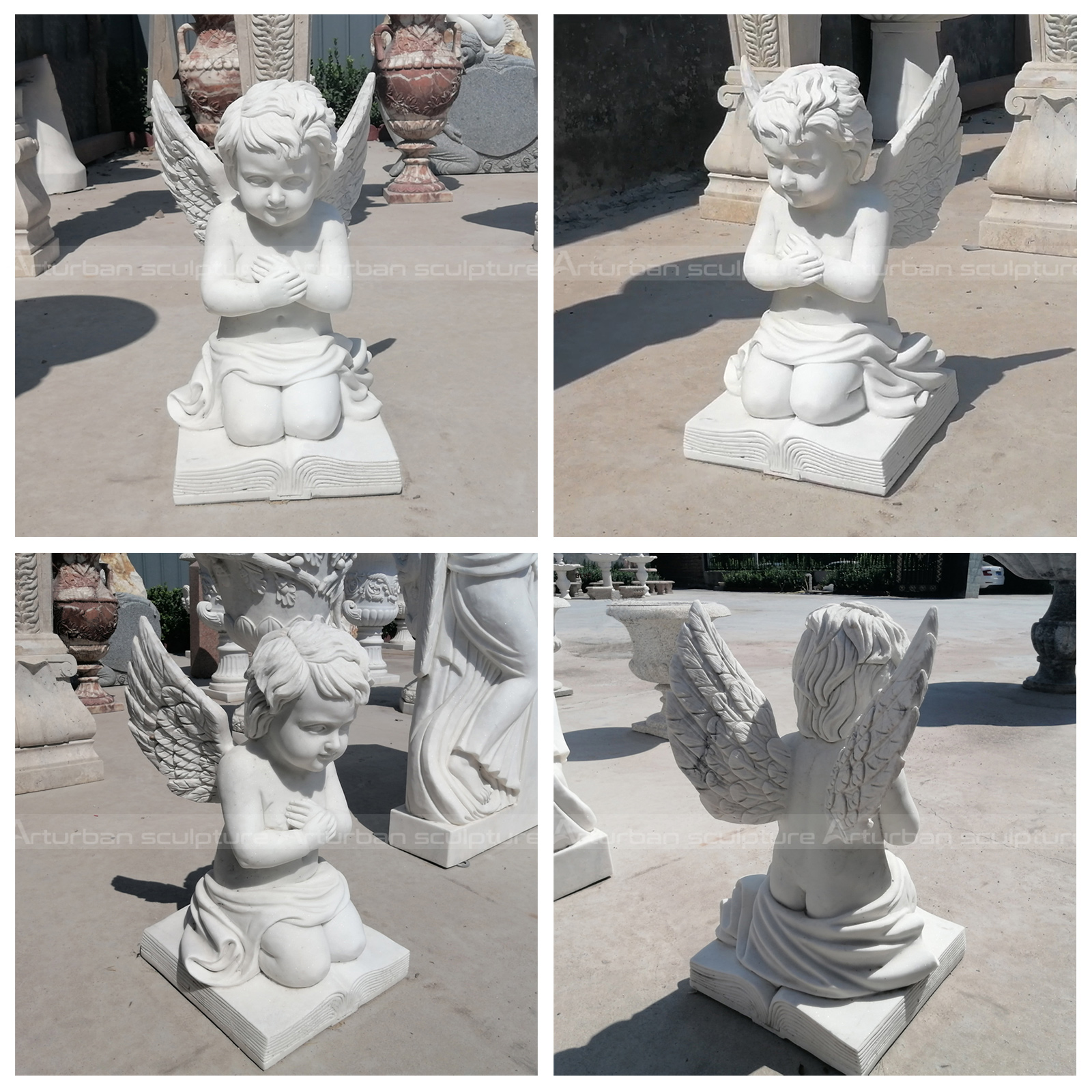 Marble Cherub Statue