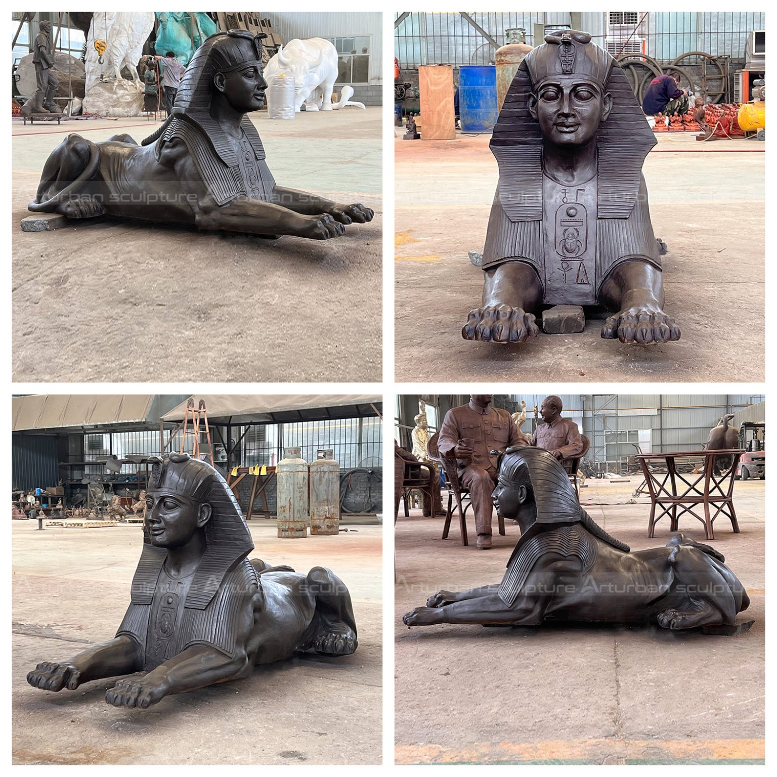 Bronze Sphinx Statue