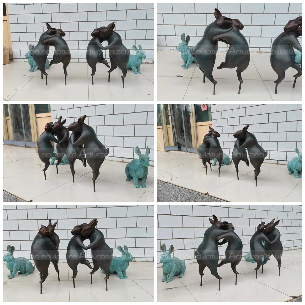 Dancing Bunnies Sculpture