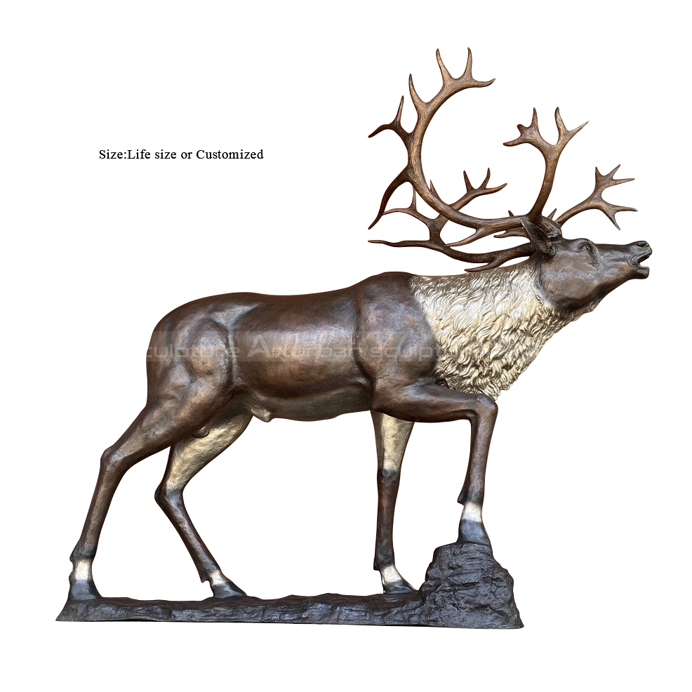 Bronze Sculpture Reindeer at Skye Kinsella blog