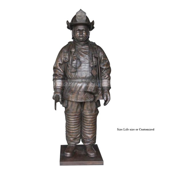 Bronze Firefighter Statues