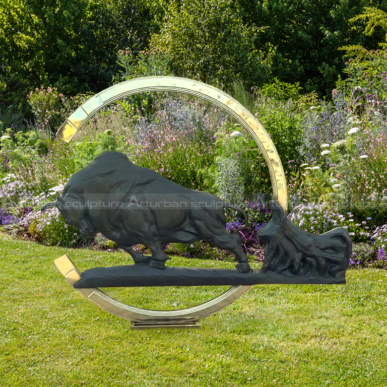 Bronze Cow Sculpture