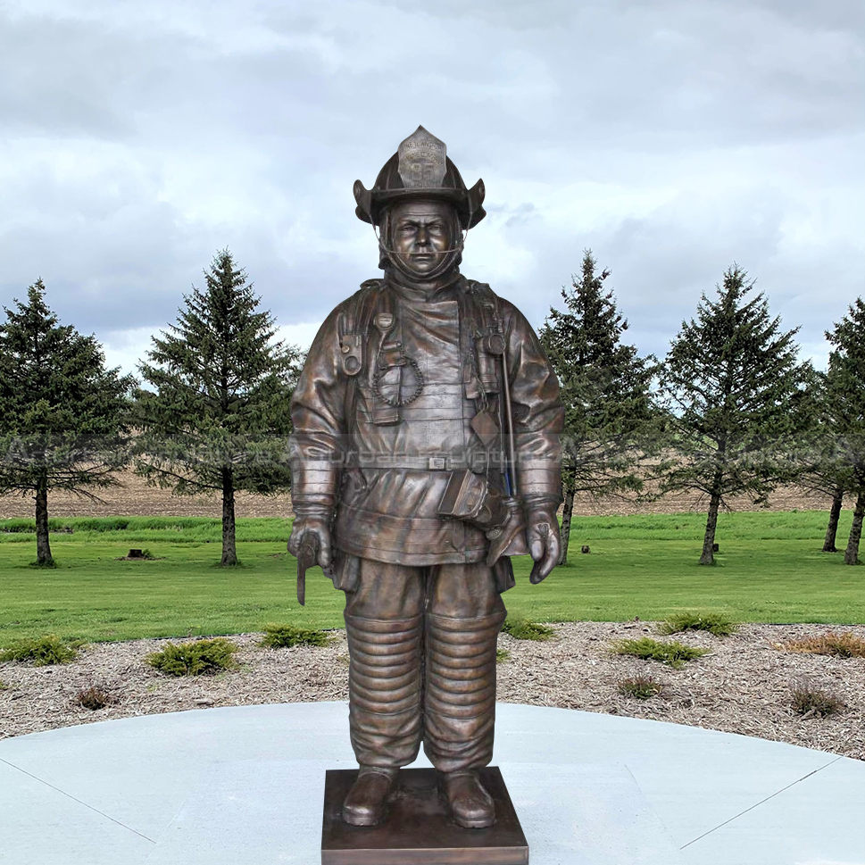 Bronze Firefighter Statues