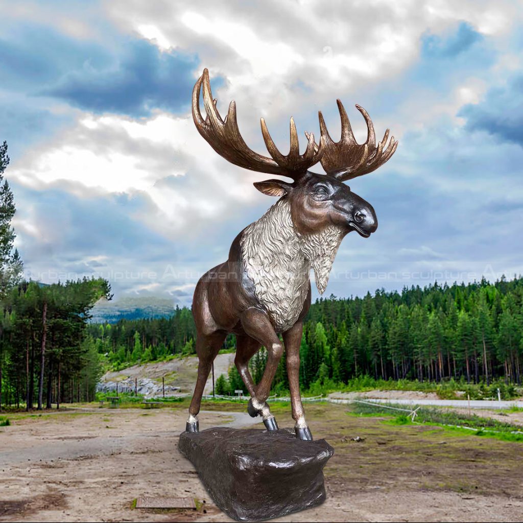 Bronze Moose Statue