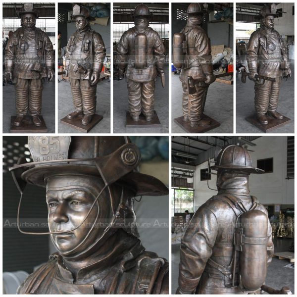 Bronze Firefighter Statues