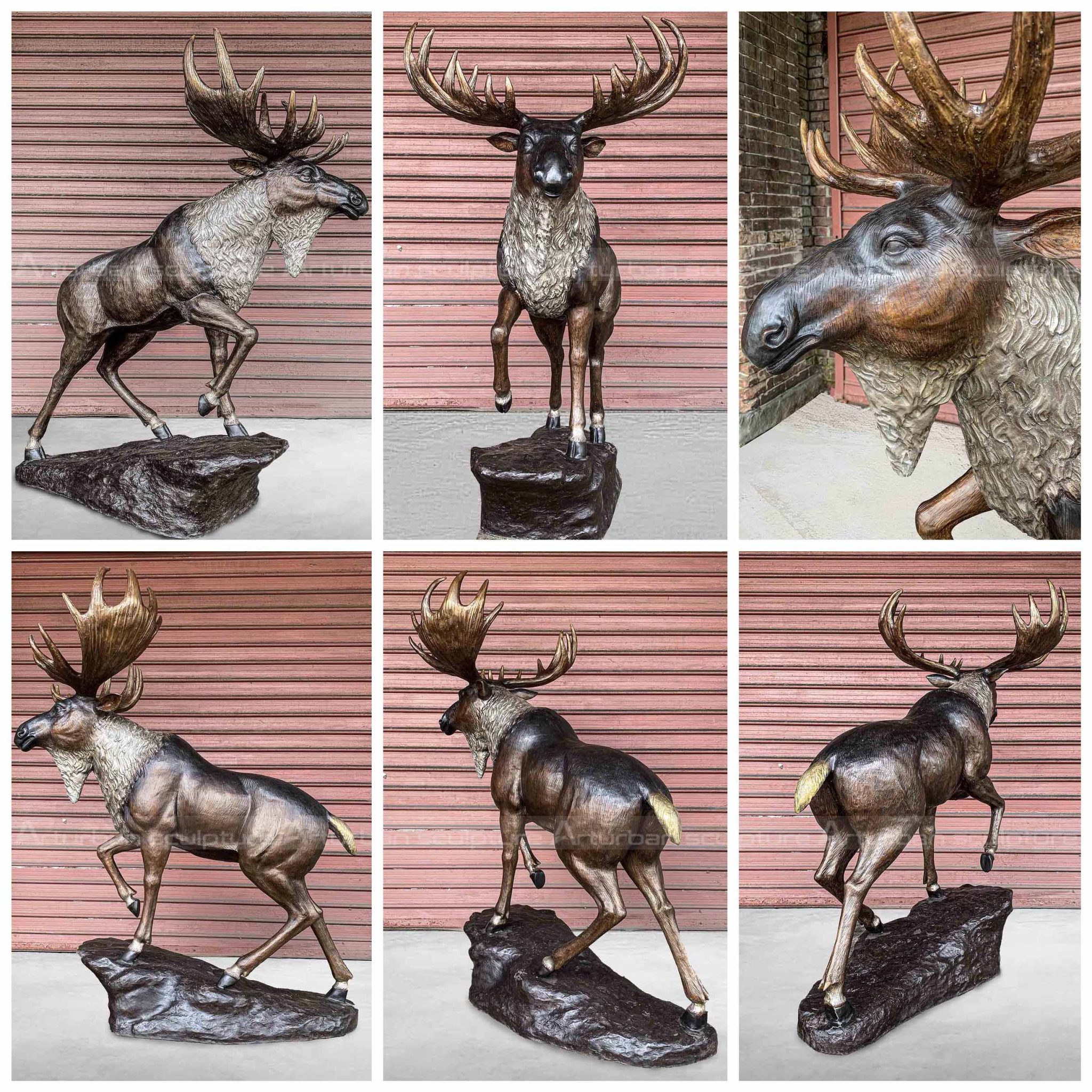 Bronze Moose Statue