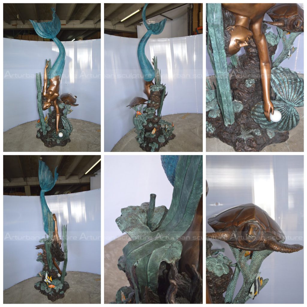 Outdoor Mermaid Water Fountain