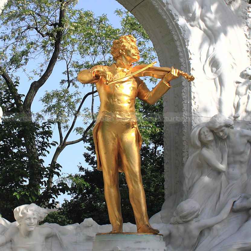 Bronze Violinist Sculpture