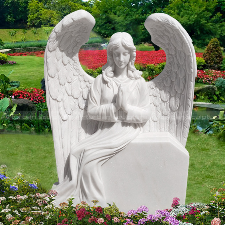 Cemetery Marble Angel Statues