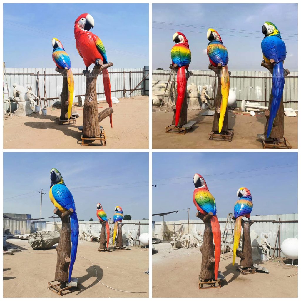 Parrot Garden Statue