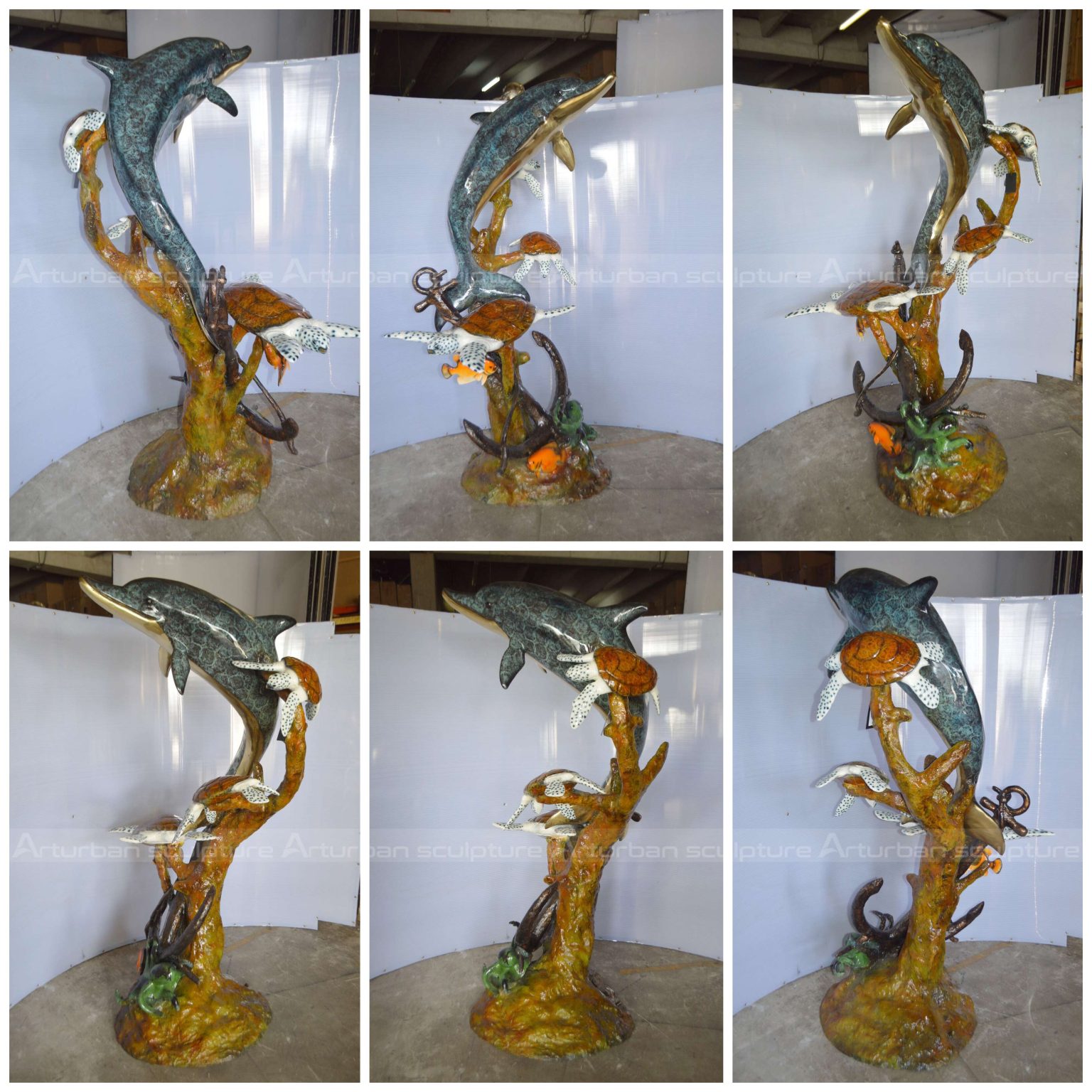 Dolphin Water Fountain Garden