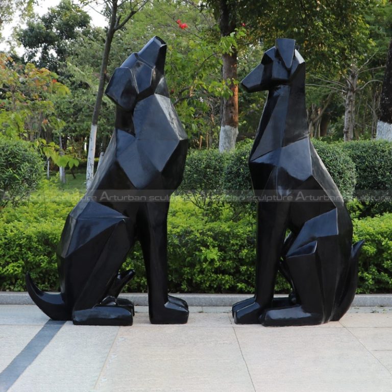 Abstract Dog Sculpture