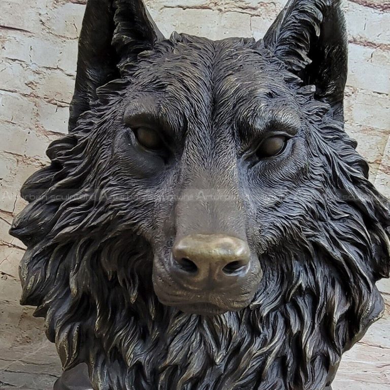 Wolf Head Sculpture