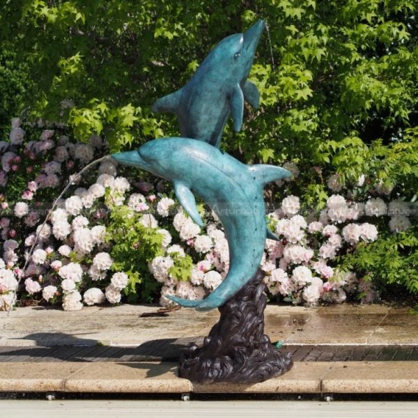 Dolphin Water Fountain for Pool