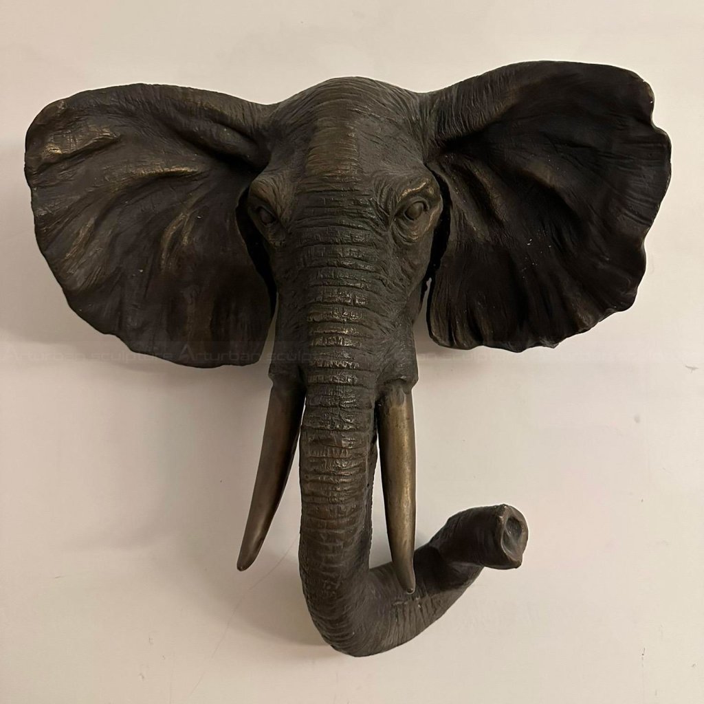 Elephant Head Wall Sculpture - Arturban Sculpture