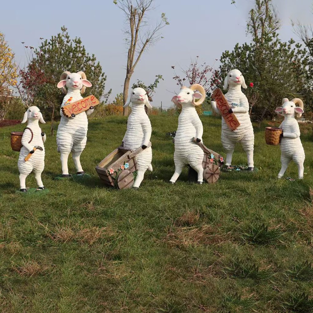 Resin Sheep Statues - Arturban Sculpture