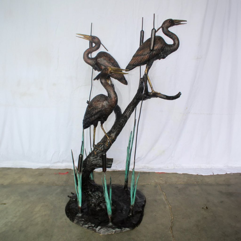 Blue Heron Statue Outdoor - Arturban Sculpture