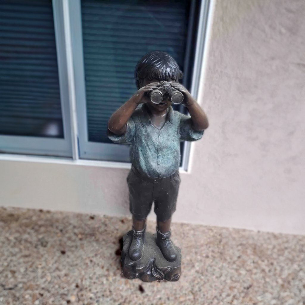 Bronze Curious Boy Statue - Arturban Sculpture