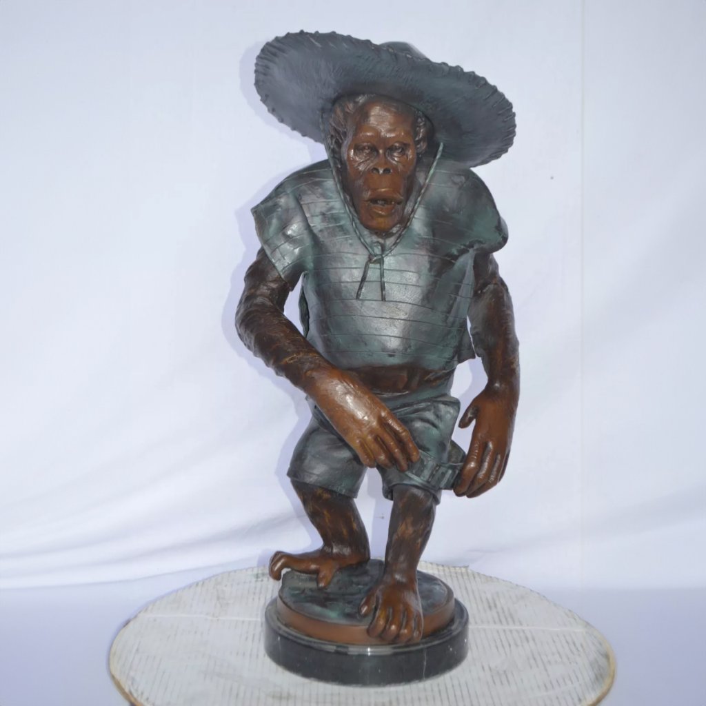 Monkey Cowboy Statue - Arturban Sculpture