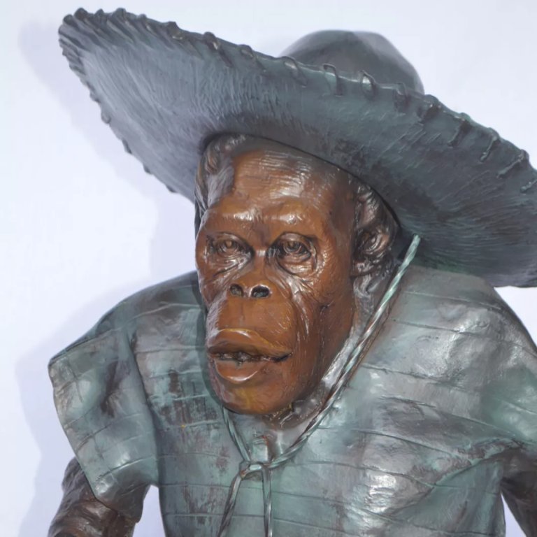 Monkey Cowboy Statue - Arturban Sculpture