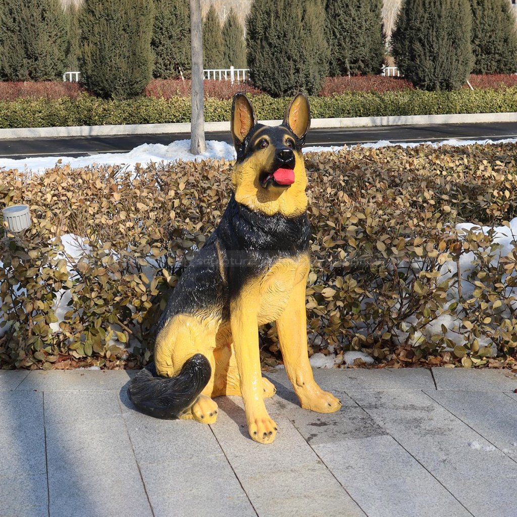 Life Size German Shepherd Statue - Arturban Sculpture